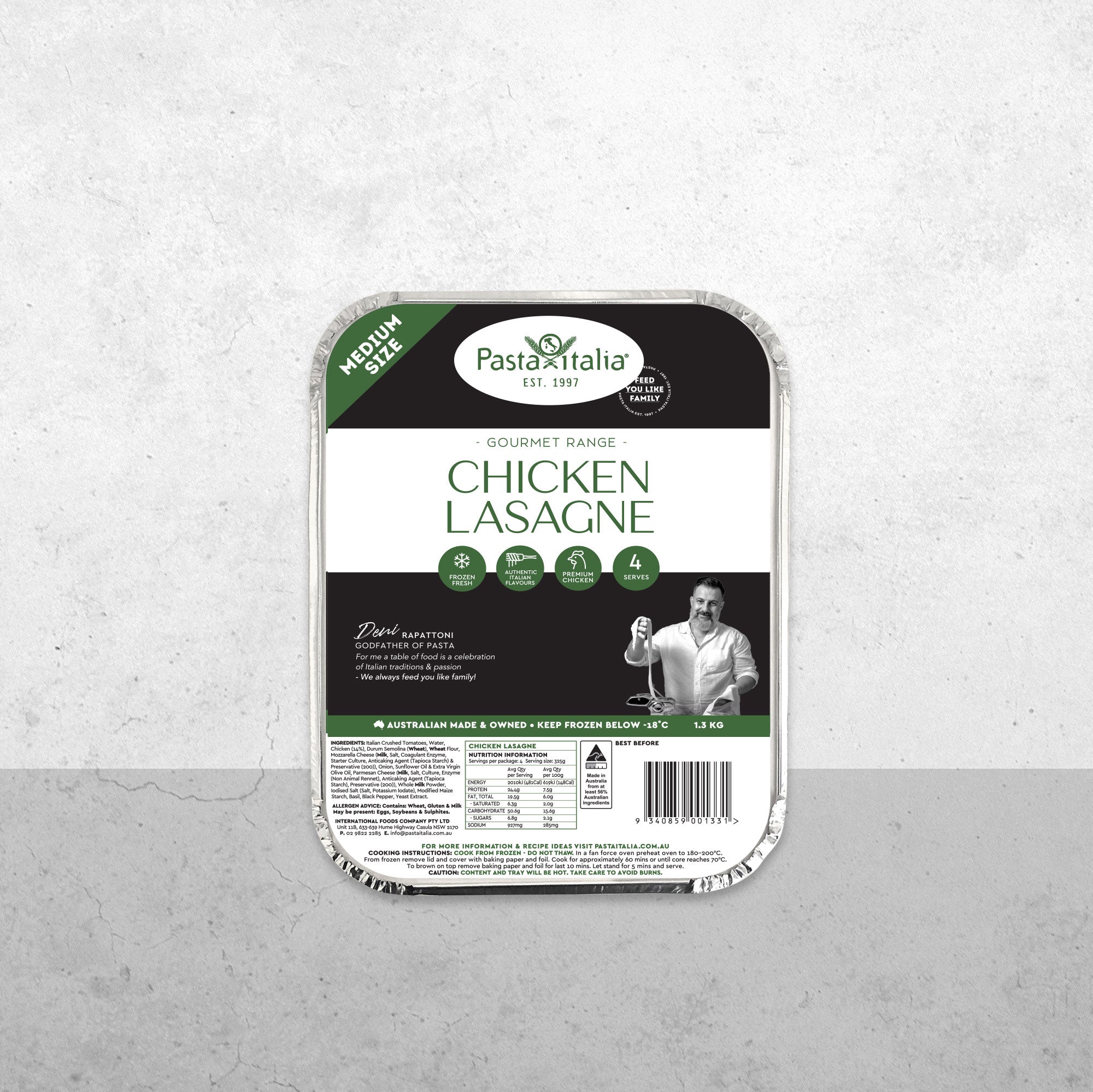Gourmet Chicken Lasagne - 1.3kg – Pasta Italia